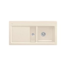 Villeroy & Boch Villeroy und Boch Subway Fl&auml;chenb&uuml;ndige Sp&uuml;le 67122FFU Becken rechts, mit Ablaufgarnitur und Excenterbet&auml;tigung, Ivory