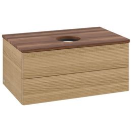 Villeroy & Boch Villeroy & Boch Antao Waschtischunterschrank 800x360x500mm L19112HN mit Beleuchtung mit Struktur FK/AP: HN/2