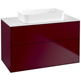 Villeroy & Boch Villeroy und Boch Finion Waschtischunterschrank G64100HB 100x60,3x50,1mm, Wandbeleuchtung, Glass White Matt, Peony Matt