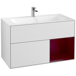 Villeroy & Boch Villeroy und Boch Finion Waschtischunterschrank F040HBMT 99,6x59,1x49,8cm, Regal rechts Peony, White matt lacquer