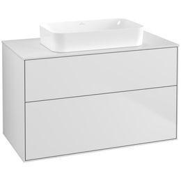Villeroy & Boch Villeroy und Boch Finion Waschtischunterschrank F64100MT 100x60,3x50,1mm, Glass White Matt, White matt lacquer