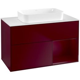 Villeroy & Boch Villeroy und Boch Finion Waschtischunterschrank F661HBHB 100x60,3x50,1cm, Regal rechts Peony, Peony Matt