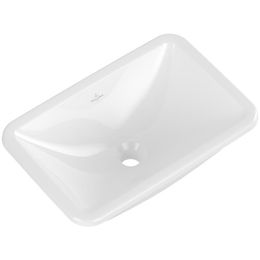 Villeroy & Boch Villeroy und Boch Loop & friends Einbauwaschbecken 4A6401R1 ohne Hahnlochbank, ohne &Uuml;berlauf, 51 x 34 cm, wei&szlig; C-plus