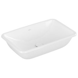 Villeroy & Boch Villeroy und Boch Loop & friends Einbauwaschbecken 4A660101 ohne Hahnlochbank, ohne &Uuml;berlauf, 67,5 x 45 cm, wei&szlig;