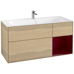 Villeroy & Boch Villeroy und Boch Finion Waschtischunterschrank F070HBPC 119,6x59,1cm, Regal rechts Peony, Oak Veneer