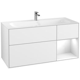Villeroy & Boch Villeroy und Boch Finion Waschtischunterschrank F070GFGF 119,6x59,1cm, Regal rechts Glossy white lacquer, Glossy white lacquer