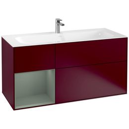 Villeroy & Boch Villeroy und Boch Finion Waschtischunterschrank G060GMHB 119,6x59,1cm, Emotion, Regal links Olive Matt Lacquer, Peony Matt