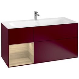 Villeroy & Boch Villeroy und Boch Finion Waschtischunterschrank G060PCHB 119,6x59,1cm, Emotion, Regal links Oak Veneer, Peony Matt