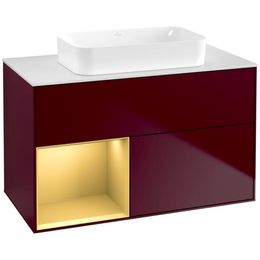 Villeroy & Boch Villeroy und Boch Finion Waschtischunterschrank G651HFHB 100x60,3x50,1cm, Regal links Gold matt, Peony Matt
