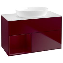 Villeroy & Boch Villeroy und Boch Finion Waschtischunterschrank GA11HBHB 100cm, Abdeckplatte white matt, Emotion, Regale Peony matt lacquer, Peony Matt