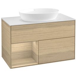 Villeroy & Boch Villeroy und Boch Finion Waschtischunterschrank GA11PCPC 100cm, Abdeckplatte white matt, Emotion, Regale Oak Veneer, Oak Veneer