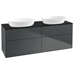 Villeroy & Boch Villeroy und Boch Finion Waschtischunterschrank GA8200HG 160x60,3cm, Emotion, Abdeckplatte black matt, Midnight Blue Matt Lacquer