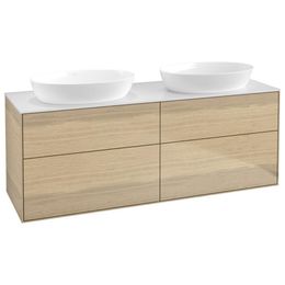 Villeroy & Boch Villeroy und Boch Finion Waschtischunterschrank FA8100PC 160x60,3cm, Abdeckplatte white matt, Oak Veneer