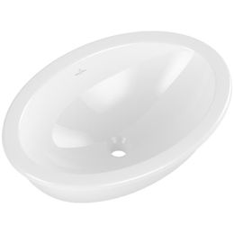 Villeroy & Boch Villeroy und Boch Loop & friends Unterbauwaschbecken 4A550101 oval, ohne Hahnlochbank, mit &Uuml;berlauf, 57 x 38 cm, wei&szlig;