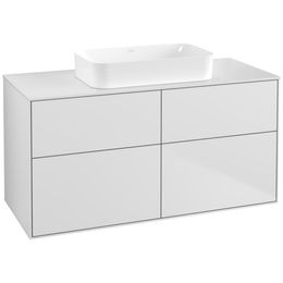 Villeroy & Boch Villeroy und Boch Finion Waschtischunterschrank G67100MT 120x60,3x50,1cm, Glass White Matt, White matt lacquer