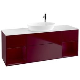 Villeroy & Boch Villeroy und Boch Finion Waschtischunterschrank G981HBHB 160cm, Abdeckplatte white matt, Emotion, Regale Peony matt lacquer, Peony Matt