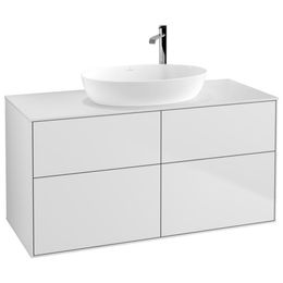 Villeroy & Boch Villeroy und Boch Finion Waschtischunterschrank F91100MT 120x60,3cm, Abdeckplatte white matt, White matt lacquer