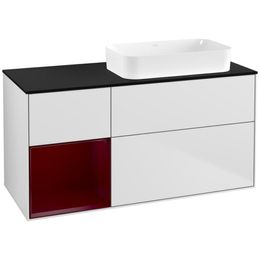 Villeroy & Boch Villeroy und Boch Finion Waschtischunterschrank G682HBMT 120x60,3x50,1cm, Regal links Peony, White matt lacquer
