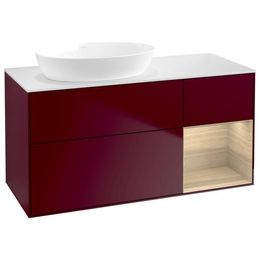 Villeroy & Boch Villeroy und Boch Finion Waschtischunterschrank GA51PCHB 120cm, Abdeckplatte white matt, Emotion, Regale Oak Veneer, Peony Matt