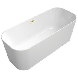 Villeroy & Boch Villeroy & Boch Finion freistehende Badewanne 177FIN7A3BCV301 170x70cm, Sch&uuml;rze Colour on Demand, wei&szlig;, gold