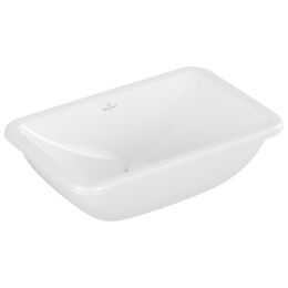 Villeroy & Boch Villeroy und Boch Loop & friends Einbauwaschbecken 4A640001 ohne Hahnlochbank, mit &Uuml;berlauf, 51 x 34 cm, wei&szlig;