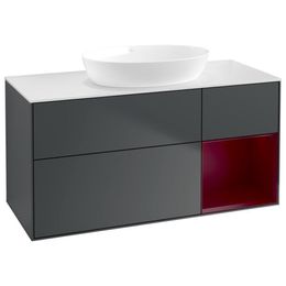 Villeroy & Boch Villeroy und Boch Finion Waschtischunterschrank GA71HBHG 120cm, Abdeckplatte white matt, Emotion, Regale Peony matt lacquer, Midnight Blue Matt Lacquer