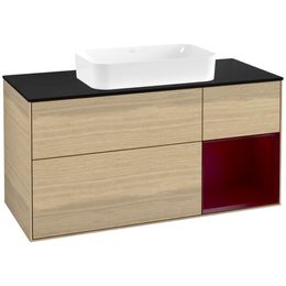 Villeroy & Boch Villeroy und Boch Finion Waschtischunterschrank G712HBPC 120x60,3x50,1cm, Regal rechts Peony, Oak Veneer