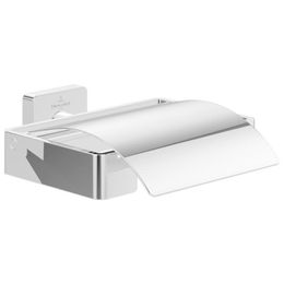 Villeroy & Boch Villeroy und Boch Elements Striking Toilettenpapierhalter TVA15201300061 131x45x115mm, mit Deckel, chrom