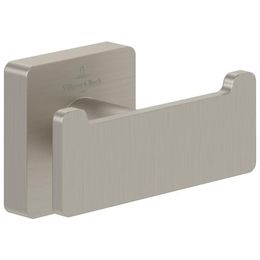 Villeroy & Boch Villeroy und Boch Elements Striking Doppel-Handtuchhaken TVA15201200064 brushed nickel black, 80x44x45mm