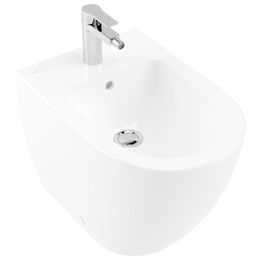 Villeroy & Boch Villeroy & Boch Stand-Bidet Subway 2.0 540100R1 wei&szlig;, 1 Hahnloch, &Uuml;berlauf, CeramicPlus