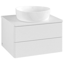 Villeroy & Boch Villeroy und Boch Antao Waschtisch-Unterschrank K18110GF 60x36x50cm, Waschbeckenplattenfarbe Lack, glossy white lacquer