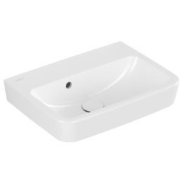 Villeroy & Boch Villeroy und Boch O.novo Handwaschbecken 434452T2 50x37cm, eckig, ohne Hahnloch, mit &Uuml;berlauf, wei&szlig; AntiBac C-plus