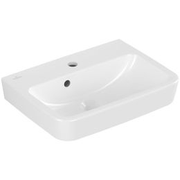 Villeroy & Boch Villeroy und Boch O.novo Handwaschbecken 434450T2 50x37cm, eckig, mit Hahnloch, mit &Uuml;berlauf, wei&szlig; AntiBac C-plus