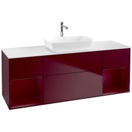 Villeroy & Boch Villeroy und Boch Finion Waschtischunterschrank F861HBHB 160cm, Abdeckplatte white matt, Regale Peony matt lacquer, Peony Matt