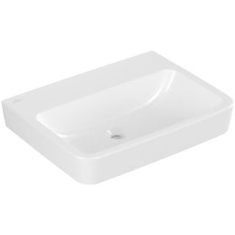 Villeroy & Boch Villeroy und Boch O.novo Waschtisch 4A4163T2 60x46cm, eckig, ohne Hahnloch, ohne &Uuml;berlauf, wei&szlig; AntiBac C-plus