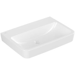 Villeroy & Boch Villeroy und Boch O.novo Einbau-/Aufsatz-Waschtisch 4A41KF01 65 x 46 cm, ohne Hahnloch, eckig, ohne &Uuml;berlauf, wei&szlig;