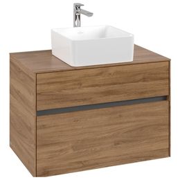Villeroy & Boch Villeroy und Boch Collaro Waschtischunterschrank C03700RH 80x54,8x50cm, Waschtisch mittig, Kansas Oak