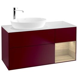Villeroy & Boch Villeroy und Boch Finion Waschtischunterschrank G931PCHB 120cm, Abdeckplatte white matt, Emotion, Regale Oak Veneer, Peony Matt