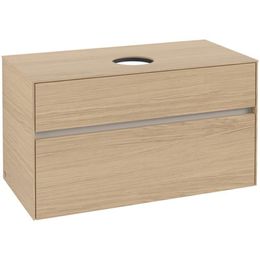 Villeroy & Boch Villeroy und Boch Collaro Waschtischunterschrank C03800VJ 100 x 54,8 x 50 cm, Waschtisch mittig, Nordic Oak