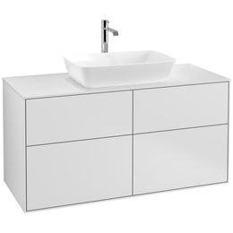 Villeroy & Boch Villeroy und Boch Finion Waschtischunterschrank F79100MT 120x60,3cm, Abdeckplatte white matt, White matt lacquer
