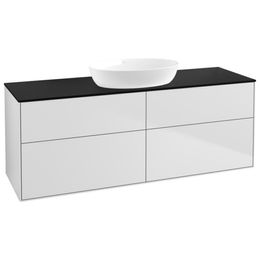 Villeroy & Boch Villeroy und Boch Finion Waschtischunterschrank FA9200MT 160x60,3cm, Abdeckplatte black matt, White matt lacquer