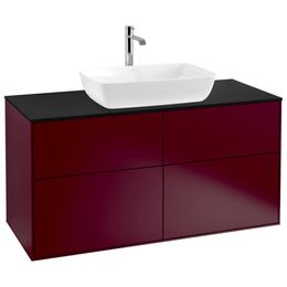 Villeroy & Boch Villeroy und Boch Finion Waschtischunterschrank G79200HB 120x60,3cm, Emotion, Abdeckplatte black matt, Peony Matt