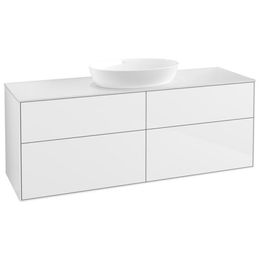 Villeroy & Boch Villeroy und Boch Finion Waschtischunterschrank GA9100GF 160x60,3cm, Emotion, Abdeckplatte white matt, Glossy white lacquer