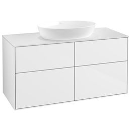 Villeroy & Boch Villeroy und Boch Finion Waschtischunterschrank FA3100GF 120x60,3cm, Abdeckplatte white matt, Glossy white lacquer