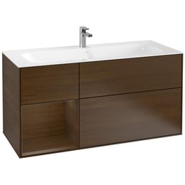Villeroy & Boch Villeroy und Boch Finion Waschtischunterschrank G060GNGN 119,6x59,1cm, Emotion, Regal links Walnut veneer, Walnut veneer