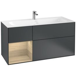Villeroy & Boch Villeroy und Boch Finion Waschtischunterschrank G060PCHG 119,6x59,1cm, Emotion, Regal links Oak Veneer, Midnight Blue Matt Lacquer