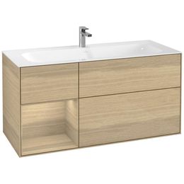 Villeroy & Boch Villeroy und Boch Finion Waschtischunterschrank G060PCPC 119,6x59,1cm, Emotion, Regal links Oak Veneer, Oak Veneer