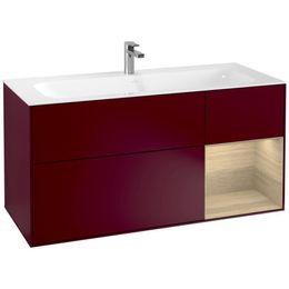 Villeroy & Boch Villeroy und Boch Finion Waschtischunterschrank G070PCHB 119,6x59,1cm, Emotion, Regal rechts Oak Veneer, Peony Matt