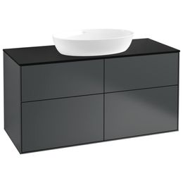 Villeroy & Boch Villeroy und Boch Finion Waschtischunterschrank GA3200HG 120x60,3cm, Emotion, Abdeckplatte black matt, Midnight Blue Matt Lacquer