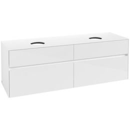 Villeroy & Boch Villeroy und Boch Collaro Waschtischunterschrank C05200DH 160 x 54,8 x 50 cm, f&uuml;r 2 Waschtische, Glossy White